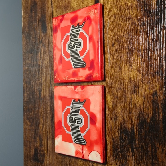 Kitchen | Ohio State Buckeyes Ceramic Coasters Cork Backed | Poshmark